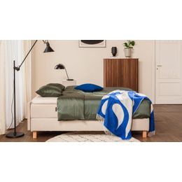 BRUNO Boxspringbett Premium 200x200cm in Beige | Matratzen-H&auml;rtegrad: Links H2 / Rechts H2 | mehrfach ausgezeichnet in Design & Qualit&auml;t