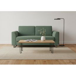 BRUNO Schlafsofa 160cm in Gr&uuml;n | stabiles Massivholz & Boxspringkomfort