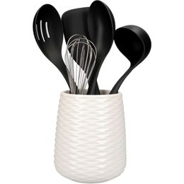 KitchenAid K&uuml;chenorganizer-Set, H:34cm L:13cm T:13cm, schwarz, K&uuml;chenhelfer-Sets, hitzebest&auml;ndig, inkl. 1 Untensilienh&auml;lter aus Keramik