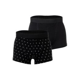 HOM Herren Boxershorts "Boxershort Boxer Briefs HO1- Gabriele 2 2er Pack", Gr. S, schwarz, Obermaterial: 95% Baumwolle CO. 5% Elasthan EL., Unterhosen