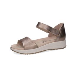 Caprice Damen Riemchensandale "Caprice Sandalen Leder", Gr. 39taupe, Leder, Schuhe