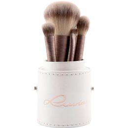 LUVIA COSMETICS Damen Kosmetikpinsel-Set "Mini Prime Vegan", wei&szlig;, Kosmetikpinsel, 4 Pinsel, Reise-Set, Nurai-Pinselhaar, vegan.