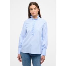Eterna Damen Longbluse "LOOSE FIT", blau, Gr. 44, 100% Baumwolle, Blusen, EASY IRON (b&uuml;gelleicht)
