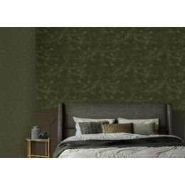 Laura Ashley Vliestapete "Uni", B/L: 0,52m x 10m, Rollen: 1, gr&uuml;n, Wohnzimmer, Tapeten, 10mx52cm (ca. 5m2)
