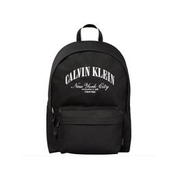Calvin Klein Rucksack "GRAPHIC CAPSULE ROUND BACKPACK"schwarz, Polyester, Basic, Rucks&auml;cke, Freizeitrucksack, Cityrucksack mit Vordertasche