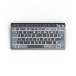 Hama Tastatur "Tastatur WK-700 (kabellos, beleuchtet, QUERTZ, Multi-Device, klein)", schwarz, B&uuml;ro, Tastaturen