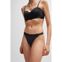 BOSS Damen String "STRING BEA", Gr. XL, schwarz, Jersey, Obermaterial: 53% Baumwolle, 35% Modal, 12% Elasthan, unifarben, Unterhosen, mit BOSS