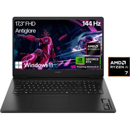HP Gaming-Notebook "OMEN 17-db1073ng", 32 GB RAM 1.000 GB SSD, Ryzen AI 7, Windows 11 Homeshadow schwarz, Notebooks