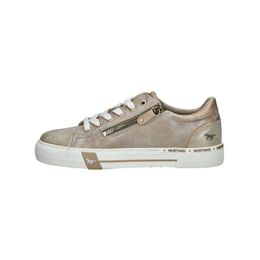 Mustang Shoes Damen Sneaker "Mustang Shoes Sneaker Lederimitat", Gr. 40, beige, Lederimitat, Schuhe