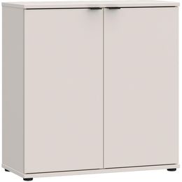 Kommode FORTE, B:80,1cm H:82,3cm T:34,1cm, beige, Spanplatte, Flur, Sideboards, "Ganymede", Kommode, Stauraum, Metallgriffe, 4 Dekore, Breite 80,1cm