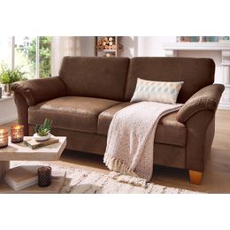 3-Sitzer Home Affaire, B:186cm H:87cm T:88cm, braun, Struktur (100% Polyester);Luxus-Microfaser ALTARA NUBUCK (100% Polyester);MELROSE (100%