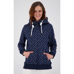 ANKERGLUT Damen Kapuzensweatshirt "ANCHORAGE Women", blau, Gr. 52, 60% Baumwolle; 40% Polyester, Sweatshirts, in l&auml;ssigem Oversized-Schnitt