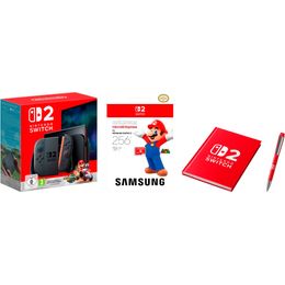 Konsolen-Set "Switch 2 Mario Kart World-Set + Samsung mircoSD EXPRESS 256 GB", B:27,2cm H:16,6cm T:1,39cmschwarz, NINTENDO SWITCH 2, Spielekonsolen