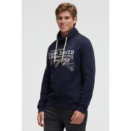 CAMP DAVID Herren Sweaterblau, Gr. 4XL, bedruckt, bestickt, Sweatware, Material: 65% Baumwolle, 35% Polyester, Sweatshirts, mit Stehkragen