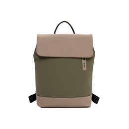 Emily & Noah Rucksack EMILY & NOAH "Rucksack E&N Le Havre RUE 09", Herren, Gr. B/H/T: 33cm x 36cm x 12cm, gr&uuml;n (khaki 910), Obermaterial: 60% Polyurethan PU. 40% Polyester PES., Rucks&auml;cke Rucksack