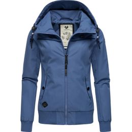 Ragwear Damen Outdoorjacke "Jotty", blau, Gr. L, Au&szlig;enmaterial: 100% Polyester; Innenfutter: 100% Polyester, Jacken, wasserdichte &Uuml;bergangsjacke mit