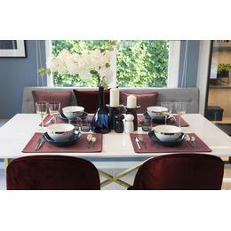 Platzset Adam, B:40cm L:50cm, rot, Obermaterial: 100% Baumwolle, Platzsets, "Uni Collection", GOTS zertifiziert, Made in Germany