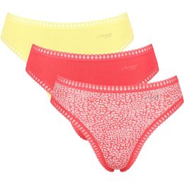 Sloggi Damen Tai-Slip "GO Crush", Gr. XS15, multiple colours, Single Jersey, Obermaterial: 95% Baumwolle, 5% Elasthan, Unterhosen, hoher
