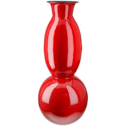 Bodenvase Gilde, B:20cm H:49cm T:20cm &Oslash;:20cm, rot, Eisen, Vasen, "Vase Neo rot H.49 cm"