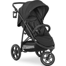 hauck Kinder Dreirad-Kinderwagen "Rapid 3R, black", schwarz, Aluminium, Polyester, Kinderwagen, mit schwenk- und feststellbarem Vorderrad