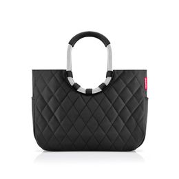 Reisenthel Shopper "loopshopper L", B/H/T: 46cm x 34,5cm x 25cmrhombus schwarz, Taschen, gepolsterte Griffe, Standf&uuml;&szlig;e, Rei&szlig;verschlusstasche,