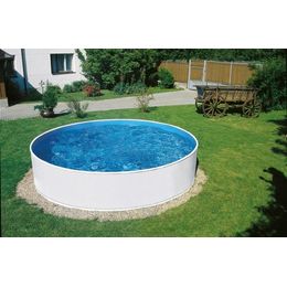Rundpool Konifera, H:90cm &Oslash;:400cmwei&szlig;, Schwimmbecken, "Usedom I inkl. Leiter & Einh&auml;ngefilter", in verschiedenen Gr&ouml;&szlig;en erh&auml;ltlich