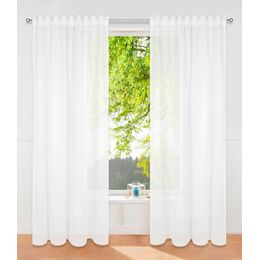 Gardine OTTO HOME, B:140cm H:245cm, beige, Polyester, Gardinen, "Dolly", gewebt, Polyester
