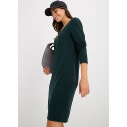 bonprix Damen Strickkleid "Strickkleid", gr&uuml;n, Gr. 52, Obermaterial: 70% Baumwolle, 30% Polyamid, Kleider, f&uuml;r den Alltag, aus Baumwolle und