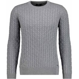 Ragman Herren Rundhalspullovermittelgrau, Gr. L, 95% Baumwolle 5% Cashmere, Pullover