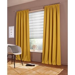 Vorhang OTTO HOME, B:140cm H:175cm, grau, Polyester, Recyceltes Material, Wohnzimmer, Gardinen, "Raja, Gardinen mit Kr&auml;uselband, Vorh&auml;nge