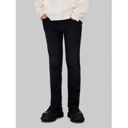 Kinder Slim-fit-Jeans "SLIM ESS", schwarz, Gr. 14, Calvin Klein Jeans, unifarben, Denim/Jeans, Obermaterial: 89% Baumwolle, 8% Elastomultiester, 3%