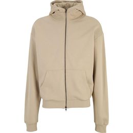 Urban Classics Zip-Up Hoodie male Beige size XXXL