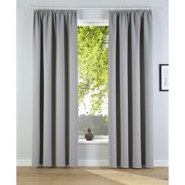 Verdunkelungsvorhang OTTO HOME, B:140cm H:265cm, grau, Polyester, Kinderzimmer, Gardinen, "Solana, Gardinen mit Kr&auml;uselband, Vorh&auml;nge, Wohnzimmer,