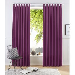 Vorhang OTTO HOME, B:140cm H:145cm, lila, Polyester, Recyceltes Material, Wohnzimmer, Gardinen, "Raja", 2er-Set, Bestseller, einfarbig, modern,