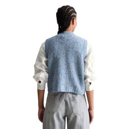 Marc O'Polo Damen Strickwesteblau dusk, Gr. XL, MARC O'POLO DENIM, Strick, Obermaterial: 77% Schurwolle, 15% Polyamid, 8% Viskose, Westen, &auml;rmelloser