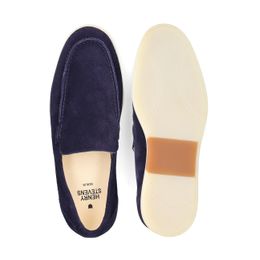 Henry Stevens Herren Loafer "Elia L1", Gr. 46, blau, Leder, Schuhe