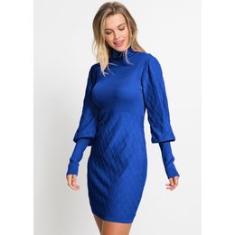 bonprix Damen Strickkleid, blau, Gr. 32, Obermaterial: 80% Viskose, 20% Polyamid, Kleider, f&uuml;r stilvollen Auftritt, aus Viskose und Polyamid,