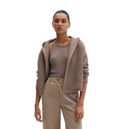 Marc O'Polo MARC O'POLO Damen Cardigan "aus weichem Organic Cotton-Mix"chalky braun, Gr. S, unifarben, Obermaterial: 74% Baumwolle, 26% Polyester, Strickjacken