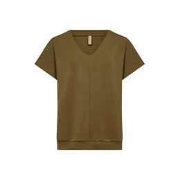 soyaconcept Damen Kurzarmhemd "Soya Concept T-Shirt SC-BANU 244"7230 misty olive, Gr. L, Obermaterial: 48% Modal, 48% Polyester, 4% Elasthan, Hemden