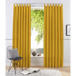 Vorhang OTTO HOME, B:140cm H:225cm, grau, Polyester, Recyceltes Material, Wohnzimmer, Gardinen, "Raja", 2er-Set, Bestseller, einfarbig, modern,
