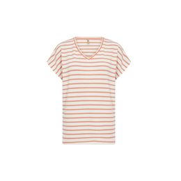 Funktionstop soyaconcept "Soya Concept Top SC_KAIZA", Damen, Gr. S, 4635c peach pink combi, Obermaterial: 62% Polyester, 33% Viskose, 5% Elasthan, Tops