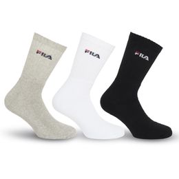 Fila Damen Tennissocken "UNISEX CREW TENNIS FULL TERRY SOCKS", Gr. 43, blau, Baumwollmischung, unifarben, Socken, mit dezentem Logoschriftzug