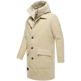 STONE HARBOUR Herren Trenchcoat "Thiagoo XX"sand, Gr. XXXL, Obermaterial 1: 95% Polyester, 3% Viskose, 2% Elasthan. Obermaterial 2: 100% Polyester.