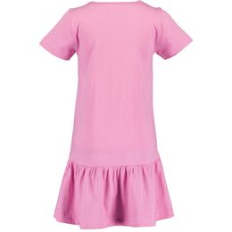 Blue Seven M&auml;dchen Jerseykleid, pink, Gr. 128, bedruckt, unifarben, Jersey, Obermaterial: 100% Baumwolle, Kleider