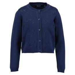 Blue Seven M&auml;dchen Cardigan, blau, Gr. 104, unifarben, Strick, Obermaterial: 100% Baumwolle, Strickjacken