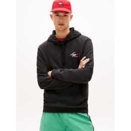 Tommy Jeans Herren Kapuzensweatshirt "TJM REGULAR ENTRY SIGN"schwarz, Gr. XXL, unifarben, Sweatware, Obermaterial: 100% Baumwolle, Sweatshirts,
