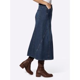Heine Damen Jeansrock, blau, Gr. 40, unifarben, 99% Baumwolle, 1% Elasthan, R&ouml;cke