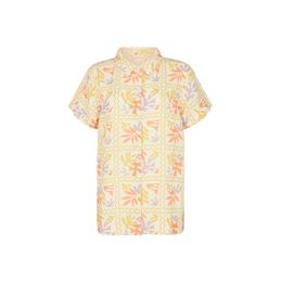 RAFFYA Damen T-Shirt "Matisse Button Down Patchwork Floral Print Shirt Damen"multi, Gr. 44, 53% LEINEN, 47% VISKOSE, Shirts