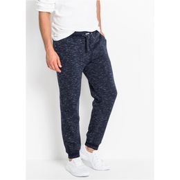 bonprix Damen Jogginghose, blau, Gr. 68, Obermaterial: 74% Baumwolle, 26% Polyester, Hosen, aus Baumwolle und Polyester, Regular Fit