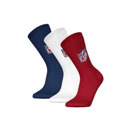NFL Damen Kurzsocken "Socken NFL SHIELD 3Pack Crew Socks 3er Pack", Gr. 43, bunt, Obermaterial: 61% Baumwolle CO. 35% Polyester PES. 4% Elasthan EL.,